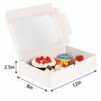 China Customer Specific Requirement Met 12x12x12 Custom Size Cupcake Boxes with Clear Windows for sale