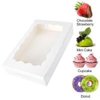 China Customer Specific Requirement Met 12x12x12 Custom Size Cupcake Boxes with Clear Windows for sale
