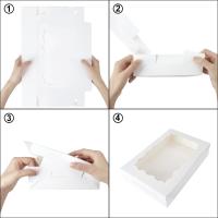 China Customer Specific Requirement Met 12x12x12 Custom Size Cupcake Boxes with Clear Windows for sale