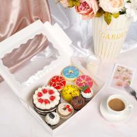 China Customer Specific Requirement Met 12x12x12 Custom Size Cupcake Boxes with Clear Windows for sale