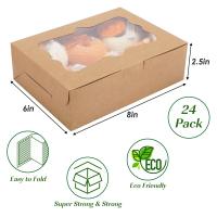 China Cookie Bakery Boxes Pastry Muffins Dessert Party Favor Boxes Cupcakes with Window for sale