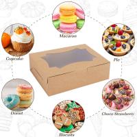 China Cookie Bakery Boxes Pastry Muffins Dessert Party Favor Boxes Cupcakes with Window for sale