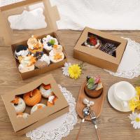 China Cookie Bakery Boxes Pastry Muffins Dessert Party Favor Boxes Cupcakes with Window for sale