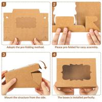 China White Food Grade Craft Paper Bakery Biscuit Packaging With PVC Window for sale
