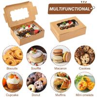 China White Food Grade Craft Paper Bakery Biscuit Packaging With PVC Window for sale
