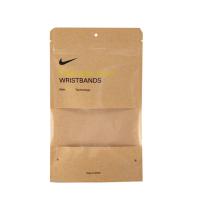 China Custom Logo Printing Food Grade Material Brown Kraft Paper Bag Making Machine with Window for sale
