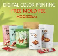 China Custom Order Accepted SGS Certified Kraft Paper Bag with Window and Zipper for sale