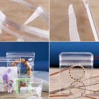China Zipper Top Sealing Small Jewelry Bags with Custom Logo Thick Clear Plastic Earring Bags for sale