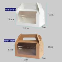 China Customized Kcraft Paper Folding Cake Box With Window Gift Box and ISO9001 Certified for sale