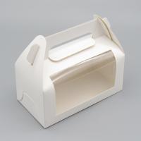 China Customized Kcraft Paper Folding Cake Box With Window Gift Box and ISO9001 Certified for sale