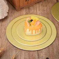 China Golden Cake Boards Cardboard Food Beverage Smooth Cake Drum Round Shape for Cake Shop for sale