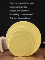 China Golden Cake Boards Cardboard Food Beverage Smooth Cake Drum Round Shape for Cake Shop for sale