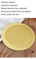 China Golden Cake Boards Cardboard Food Beverage Smooth Cake Drum Round Shape for Cake Shop for sale