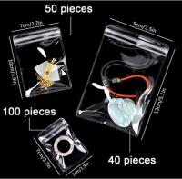 China Custom Printed Logo Plastic Zipper Lock Bag For Jewelry Pouch Necklace Zipper Bag for sale