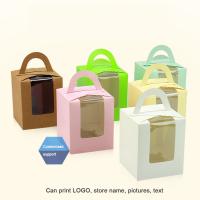 China Customized Solid Color Open Window Cake Box For Wedding Pastry Packaging for sale