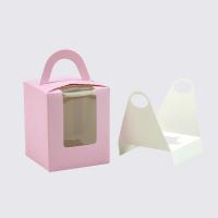 China Customized Solid Color Open Window Cake Box For Wedding Pastry Packaging for sale