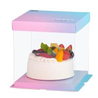 China 4-14 Inch Wedding Cake Packaging with Transparent Window and Self Erecting Boxes for sale