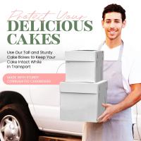 China ISO9001 Certified Custom Cake Boxes for Wedding and Birthday 10x10x5 20x20x8 for sale