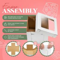China ISO9001 Certified Custom Cake Boxes for Wedding and Birthday 10x10x5 20x20x8 for sale