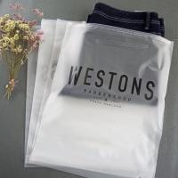 China Eco Friendly Printing Plastic Zip Lock Packaging Bags for Clothes 0.08mm Custom Dusty for sale
