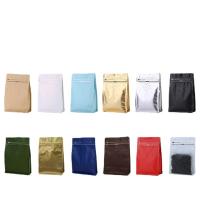 China Arrivals 8 Side Aluminum Foil Coffee Bag With Valve And Zipper Top for sale
