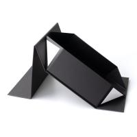 China Flap Custom Matte Black Luxury Foldable Hard Paper Magnetic Closure Gift Box for Gifts for sale