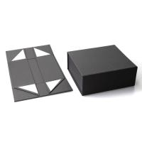 China Flap Custom Matte Black Luxury Foldable Hard Paper Magnetic Closure Gift Box for Gifts for sale