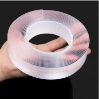 China Washable Nano Double Sided Tape for Hook/Kitchen/Bathroom 1mm/2mm x 50mm Transparent for sale