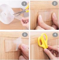 China Washable Nano Double Sided Tape for Hook/Kitchen/Bathroom 1mm/2mm x 50mm Transparent for sale