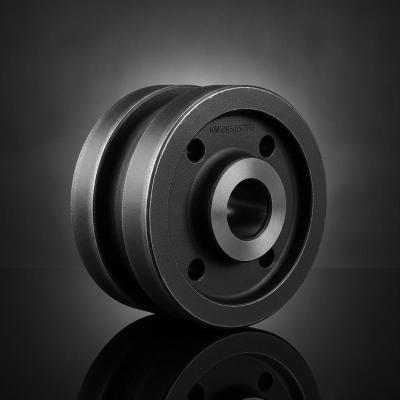 China Double Flange Track Bottom Roller for Komatsu D65 D85 Bulldozers in 50Mn Steel with HRC 40-55 Hardness for sale