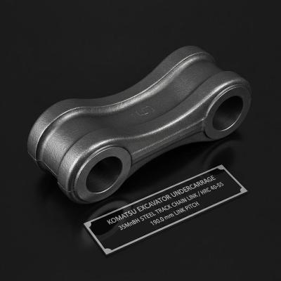 China 35MnBH Steel Track Chain Link with HRC 40-55 Hardness and 190.0 mm Link Pitch for Komatsu Excavator Undercarriage for sale