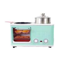 China 3 In 1 Electric Oven Breakfast Maker Pink Coffee Maker Multi Functional for sale