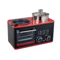 China 3 In 1 Electric Oven Breakfast Maker Pink Coffee Maker Multi Functional for sale