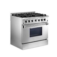 China Dual Fuel Gas Range Oven 36inch 6 Burner Luxury Home Kitchen Appliance for sale