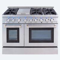 China Dual Fuel Gas Range Oven 36inch 6 Burner Luxury Home Kitchen Appliance for sale