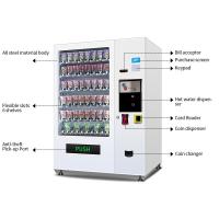 China Capacity Metal Plate Cup Noodles Vending Machine 500W Cash Card Payment for sale