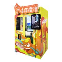China Stainless Steel Orange Juice Vending Machine Bill Coin Change Scan Code for sale