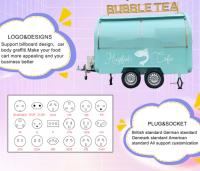 China Customized Fully Equipped Food Truck Concession Bubble Tea Coffee Food Trailers for sale