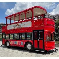 China Double Floor Food Truck Trailer Red Concession Food Trailer for sale