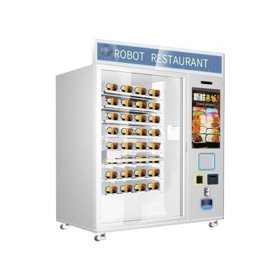 China Hot Sale Fast Food Coffee Cupcake Automatic 32 Inch Touchscreen Microwave Heating Vending Machine for sale