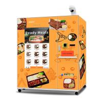 China Big Touch Screen Fully Automatic Frozen Food Vending Machine With 45S Quick Heating for sale
