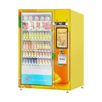 China Smart Touch Screen Beverages And Snacks Vending Machine For Subway for sale