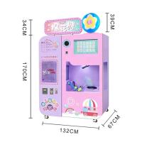China Fully Automatic Coin Credit Card Operated Automatic Cotton Candy Vending Machine With Multi Language for sale
