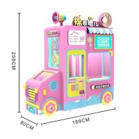 China Fully Automatic Coin Credit Card Operated Automatic Cotton Candy Vending Machine With Multi Language for sale