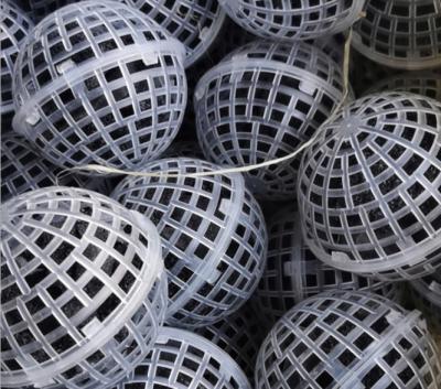 China Plastic PP Suspended Bio Filler Hollow Ball for Wastewater Treatment for sale