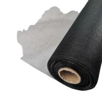 China Black PVC Coated Fiberglass Insect Screen , Mosquito Net Mesh 3ft 30m for sale