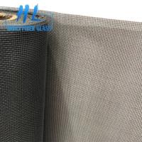 China Black PVC Coated Fiberglass Insect Screen , Mosquito Net Mesh 3ft 30m for sale