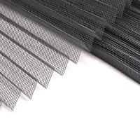 China 16×16 100% Polyester Pleated Mesh Fly Screen , Black Grey Pleated Window Mesh for sale