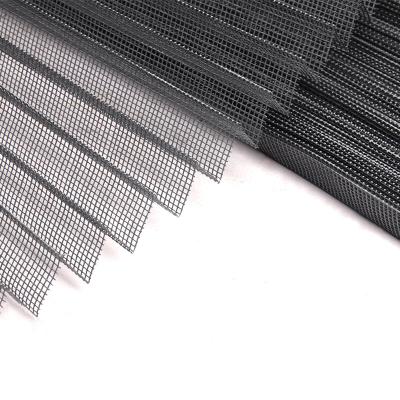 China 16×16 100% Polyester Pleated Mesh Fly Screen , Black Grey Pleated Window Mesh for sale