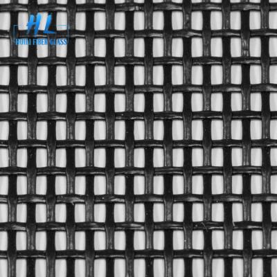 China Black PVC Coated Polyester Pet Mesh , Dog Proof Screen 9x9 Mesh 280g for sale